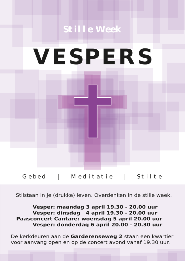 Vespers in stille week voor Pasen - Uddel Info